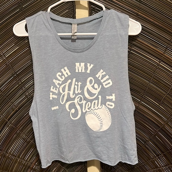 Next Level Apparel | Tops | Crop Tank For Summer Baseball Moms | Poshmark